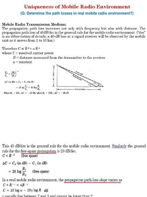 uniqueness of mobile radio environment pdf