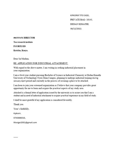 Attachment Application Letter Download Free Pdf Cognition