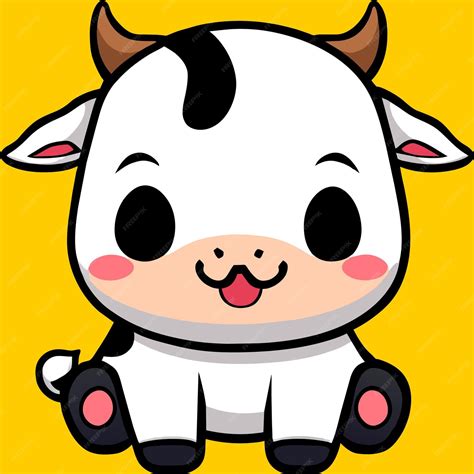Premium Vector Cute Cows Cartoon High Detailed