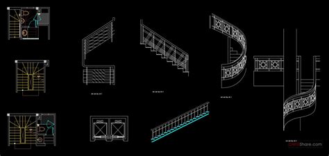 52 Details Handrail Stairs Autocad Free Download