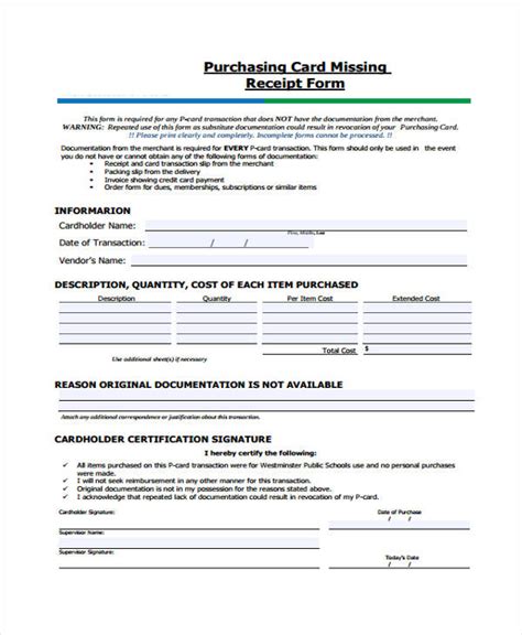 Concur Missing Receipt Affidavit Form Printable Form 2024