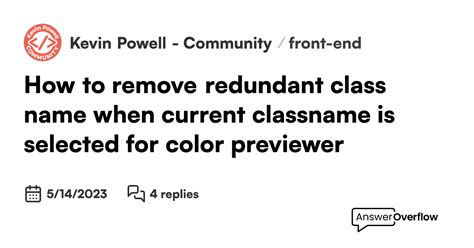 How To Remove Redundant Class Name When Current Classname Is Selected