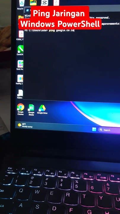 cara ping jaringan lewat windows powershell youtube