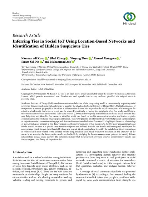 Pdf Inferring Ties In Social Iot Using Location Based Networks And Identification Of Hidden