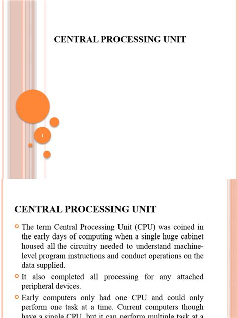 Central Processing Unit Pdf Computer Data Storage Central Processing Unit