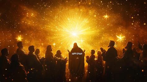 Happy Epiphany Large Bold Clear English Text Premium Ai Generated Image