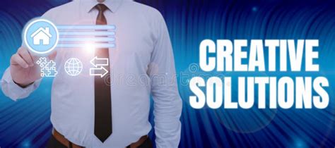 Hand Writing Sign Creative Solutionsoriginal And Unique Approach In