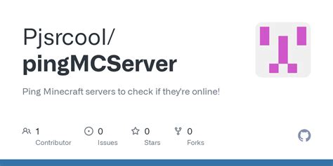 Github Pjsrcool Pingmcserver Ping Minecraft Servers To Check If Theyre Online