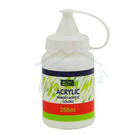 علبة ألوان ميموري إكريليك بلون أبيض 250مل