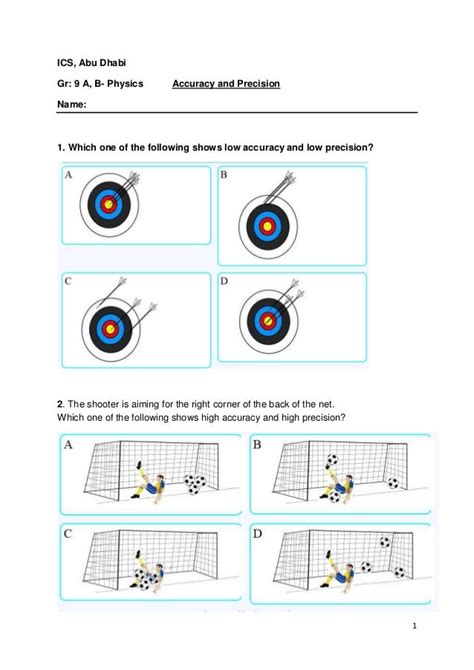 Accuracy Precision Questions
