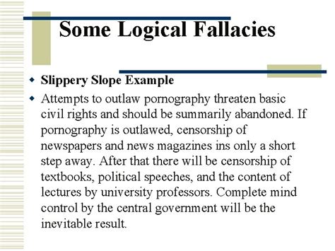 Some Logical Fallacies W Fallacies Are Standard Forms