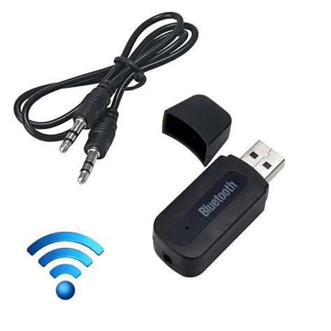 USB Bluetooth Music Receiver Adapters Mm Stereo Audio Adapter Connector Device Black For