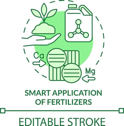 Smart Application Of Fertilizers Green Concept Icon Increased Crop Yield Abstract Idea Thin