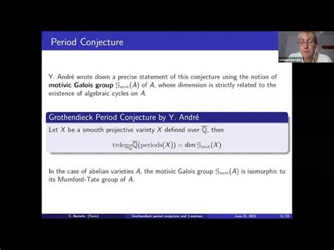 Free Video Grothendieck Period Conjecture And 1 Motives From Fields Institute Class Central