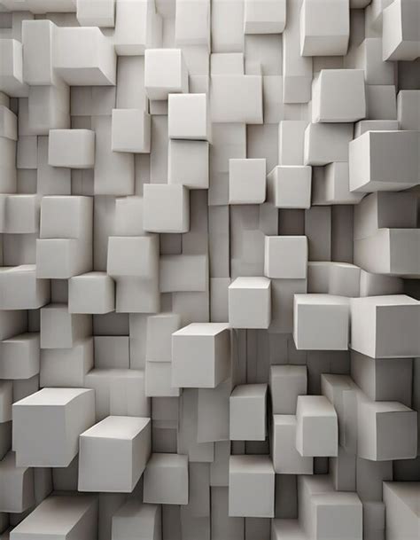 Premium Photo Random Shifted White Cube Boxes Block Background