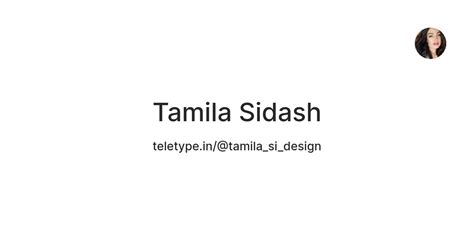 Tamila Sidash — Teletype