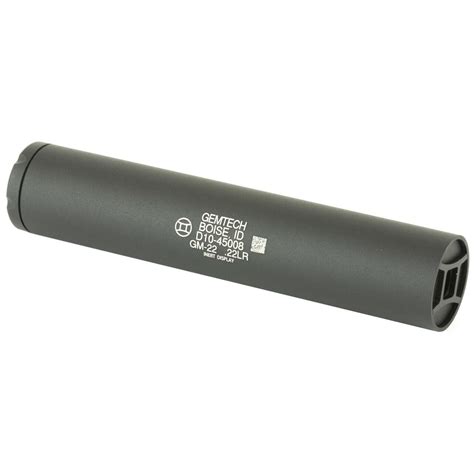 Gemtech Gm 22 22lr Display Suppressor 12 28 Aluminum Matte Black