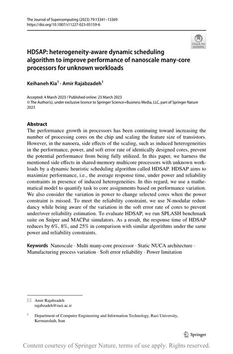 hdsap heterogeneity aware dynamic scheduling algorithm to improve