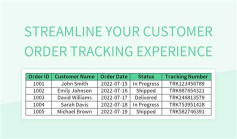 Streamline Your Customer Order Tracking Experience Excel Template Free Download Pikbest