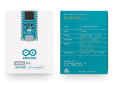 Arduino Nano R4 Mit Anschlüssen Abx00143 Botland Robotikgeschäft