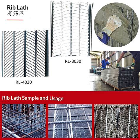 Rib Lath Gi Steel High Rib Expanded Metal Ceiling Plaster Mesh Temp 海力网