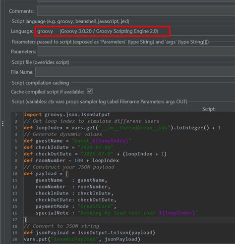 Dynamic Payload In Jmeter Using Jsr223 Preprocessor