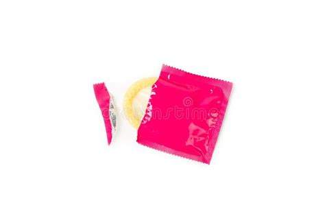 Condoms On Background Colorful Fruit Colored Condoms In Packaging
