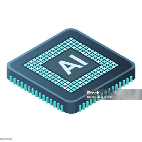 Isometric Artificial Intelligence Chip Concept Artificial Intelligence Concept Futuristic