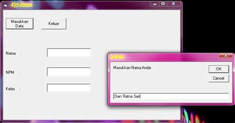 Bukan Blog Tutorial Membuat Biodata Dengan VB
