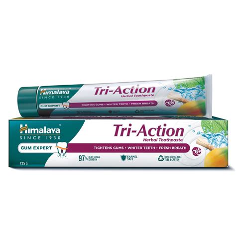 Himalaya Tri Action Herbal Toothpaste 125g Himalaya Wellness South
