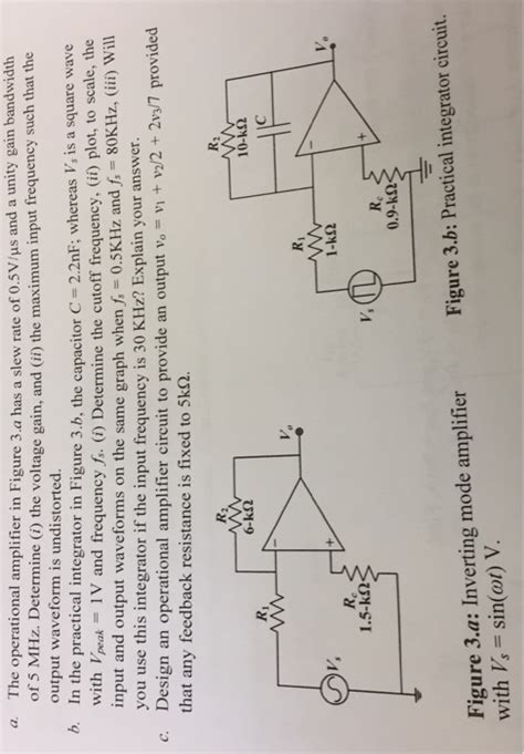 Solved A The Operational Amplifier In Figure 3 A Has A Slew