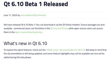 Qt 6 10 Beta 发布，搭载 Qt 多媒体原生 Pipewire 音频后端 实时互动网