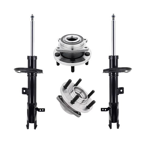 Set Of 4 Front Suspension Strut Assembly Wheel Hub Bearing Assembly For