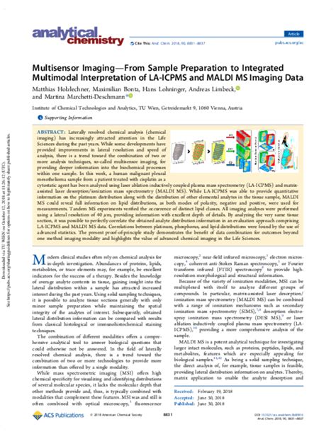 Multisensor Imaging—from Sample Preparation To Integrated Multimodal