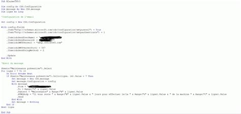 impossible d envoyer des mails macro vba avec cdo