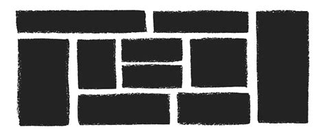 손으로 그린 그런지 정사각형 및 직사각형 모양에 크레용 또는 파스텔 질감 분필로 칠해진 텍스트 상자 또는 프레임 흰색 배경에