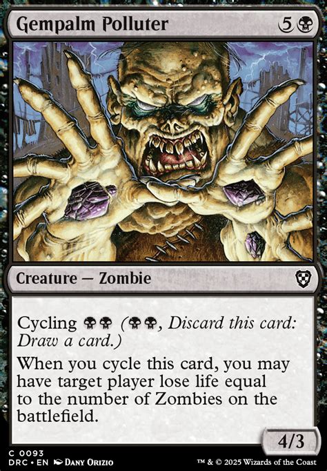 Mono Black Zombies Modern Mtg Deck