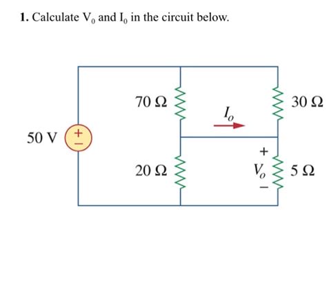 Solved Calculate V And I In The Circuit Below Chegg