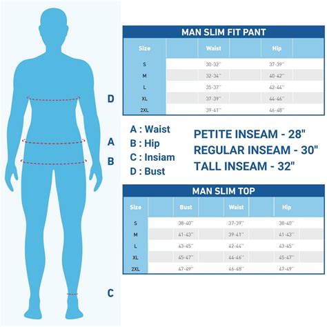 Alamat Men Slim Fit Scrubs Size Chart Slim Fit Pants Men Slim Fit