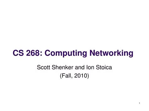 PPT CS 268 Computing Networking PowerPoint Presentation Free Download ID 6601188