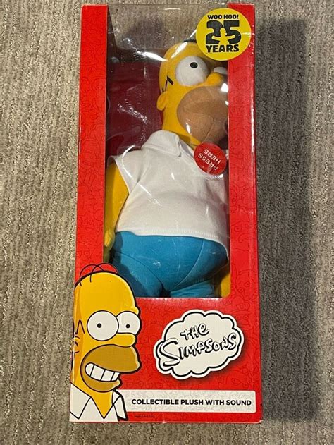 Homer Simpson The Simpsons Collectible Plush With Sound 25th