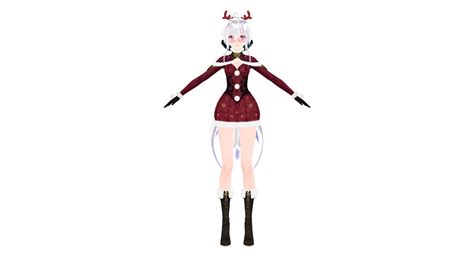 Tda Christmas Haku，mmd模型下载，mmd动作下载，mmd场景下载，mmd资源库，mmd绑骨建模k帧接单，mmd道具下载