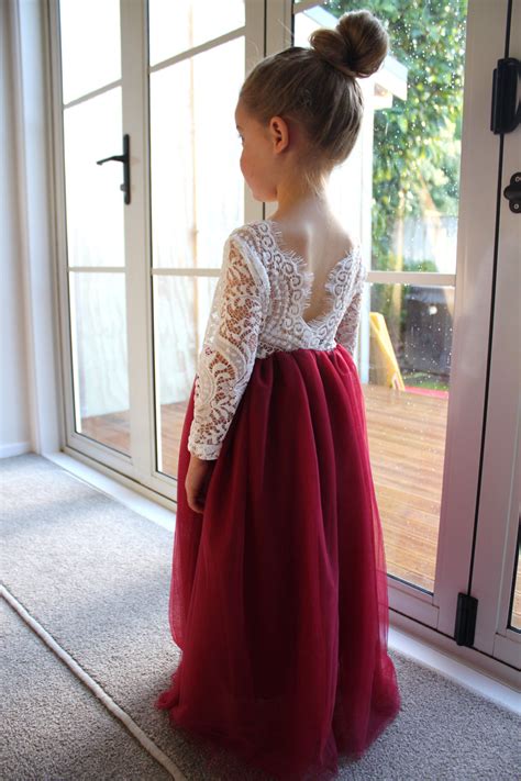 Tulle Flower Girl Dress Rustic Lace Flower Girl Dresses Long Etsy Artofit