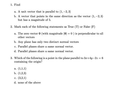 Solved Find A A Unit Vector That Is Parallel To Chegg