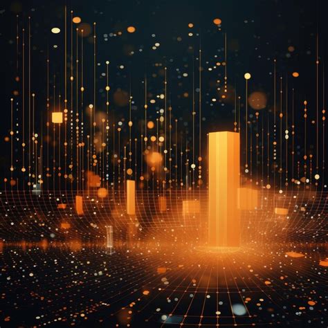 Premium Photo Data Visualization Futuristic Seamless Orange Pattern