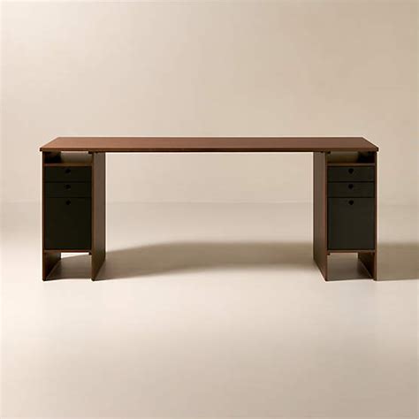 Nirone 2 Drawer Extendable Black Ebonized Oak And Walnut Desk By Gianfranco Frattini Reviews Cb2