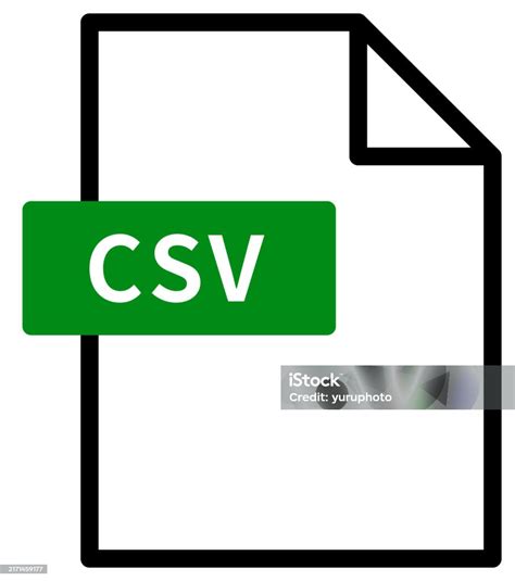 Simple Csv File Icon Csv Title On Paper Stock Illustration Download Image Now Archives