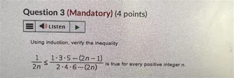 Solved Using Induction Verify The Inequality Chegg