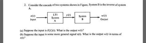 solved consider the cascade of two systems shown in figure system b