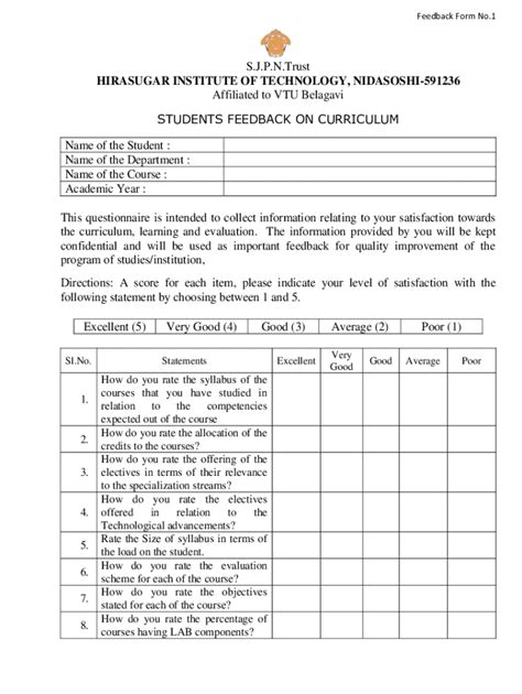 Fillable Online Feedback Form No1 Fax Email Print Pdffiller